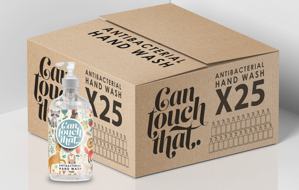 Antibacterial hand wash Box of 25 x 500ml bottles - Choice of 9 Labels ...